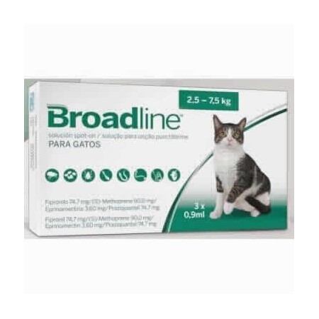 BROADLINE GATO 2,5-7,5 KG 3 APLIC. - VETERLUCUS